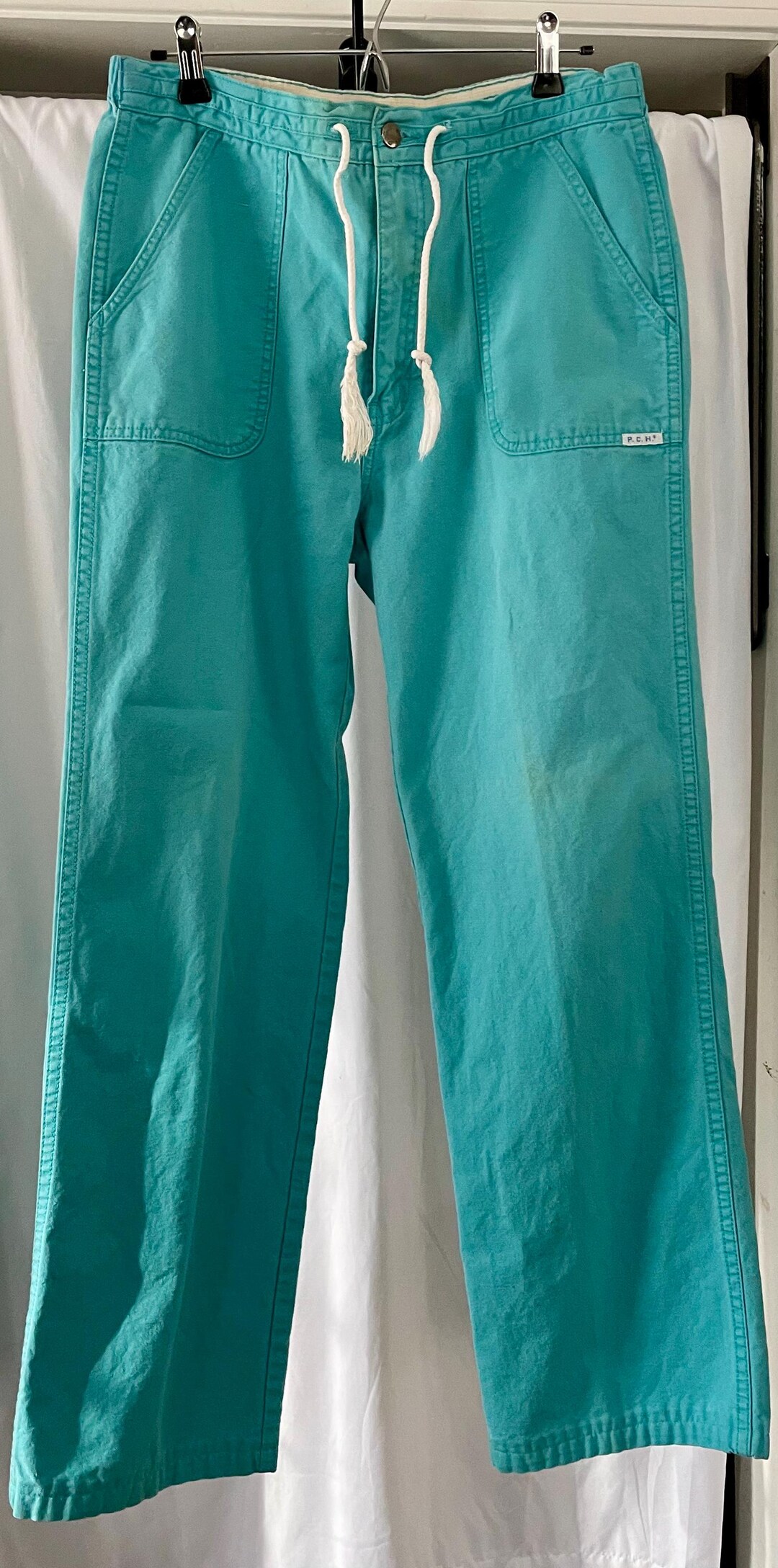 Vintage 80s Ocean Pacific (OP) Surfwear Pants Size 36 Elastic Waist ...