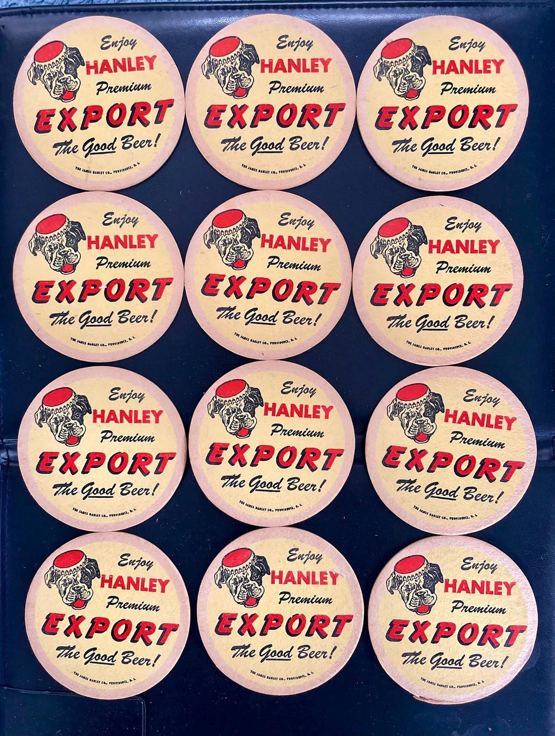 Ultra Rare NOS Pre-ww2 Hanley's Premium Export Ale Beer Coasters (set ...