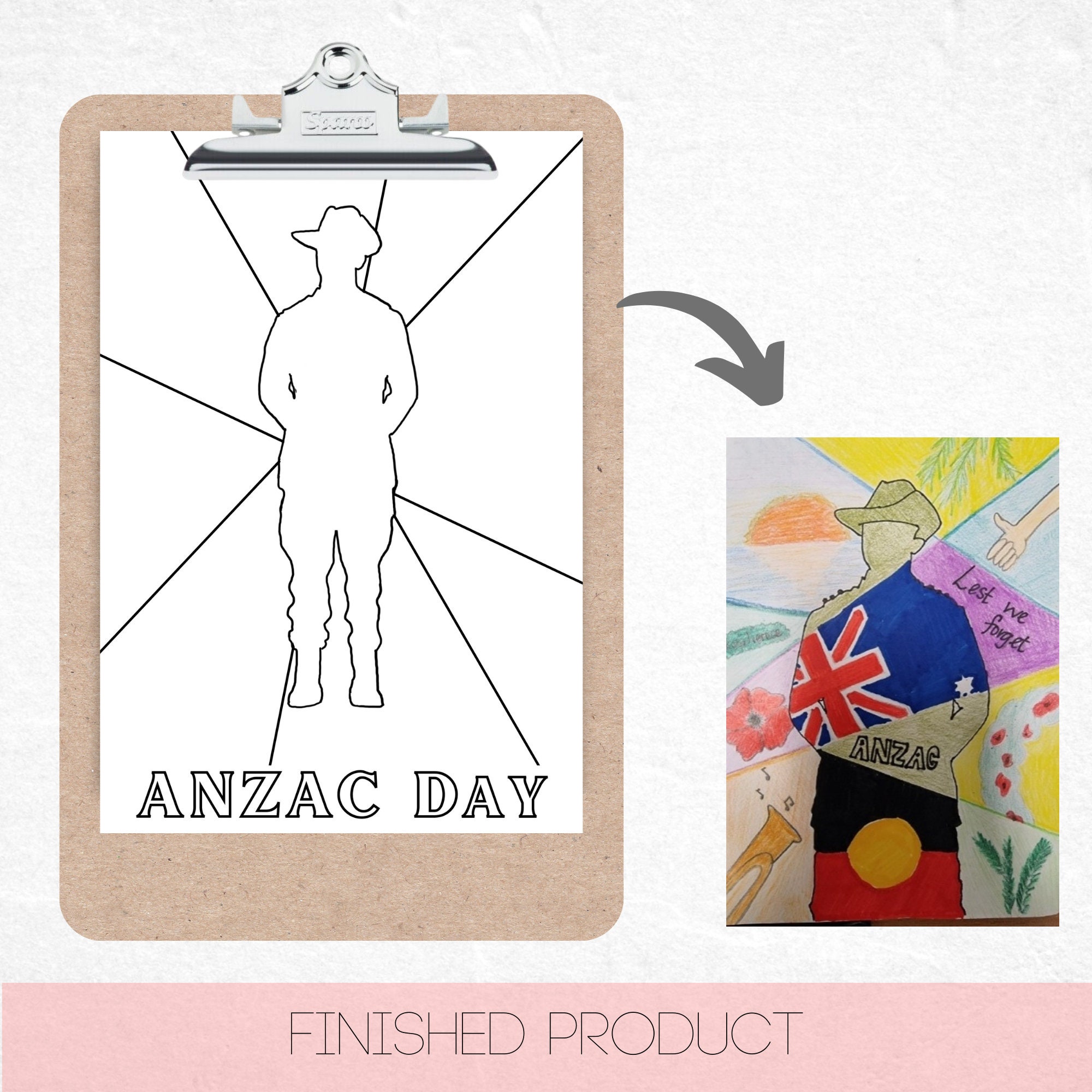 ANZAC DAY ART: Craft Printable Colouring Teacher & Parent Resources ...