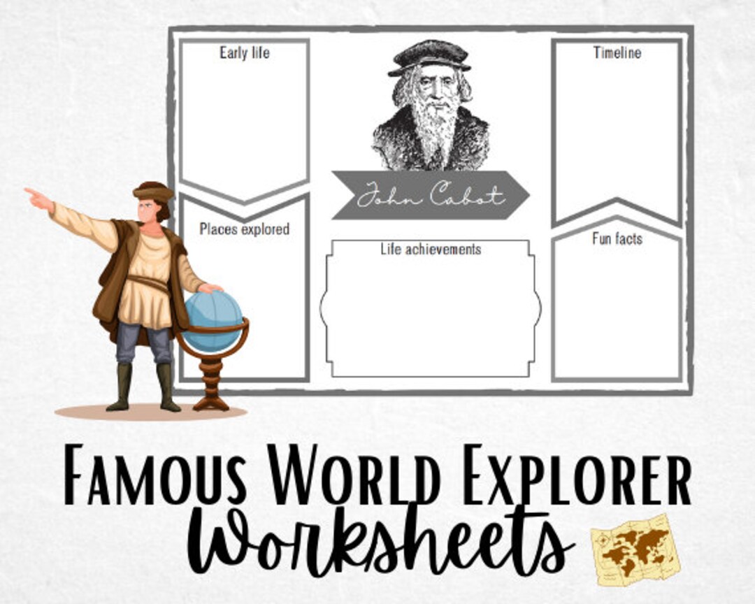 FAMOUS WORLD EXPLORER Worksheets Educational Worksheets, Homeschool ...