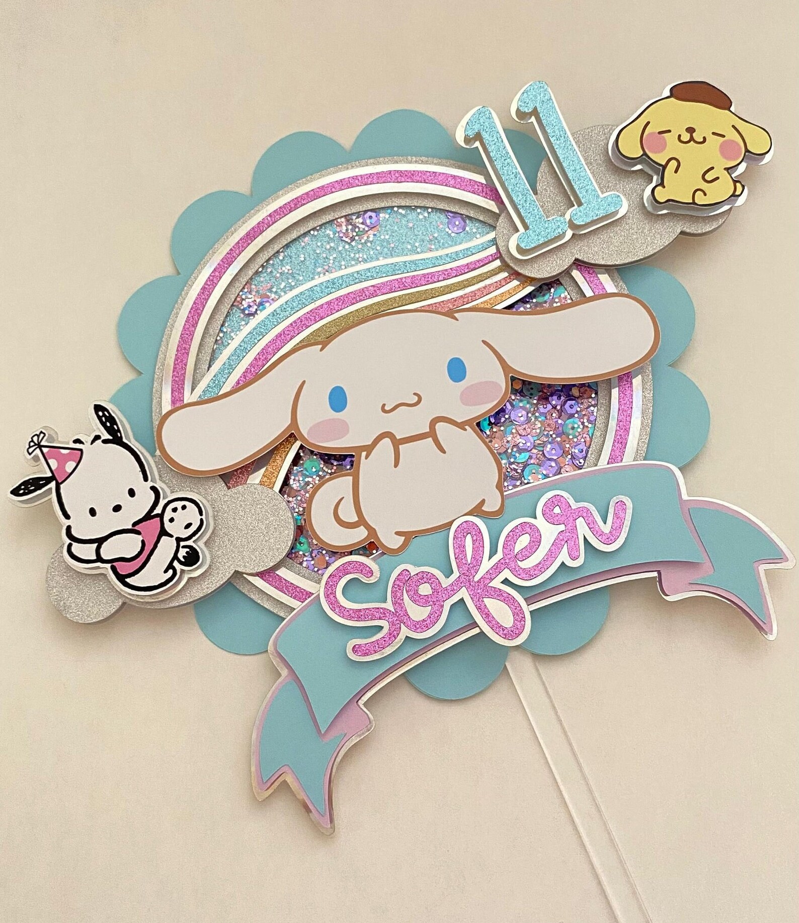Kawaii Cinamon-roll Cake Topper SVG and PNG - Etsy UK