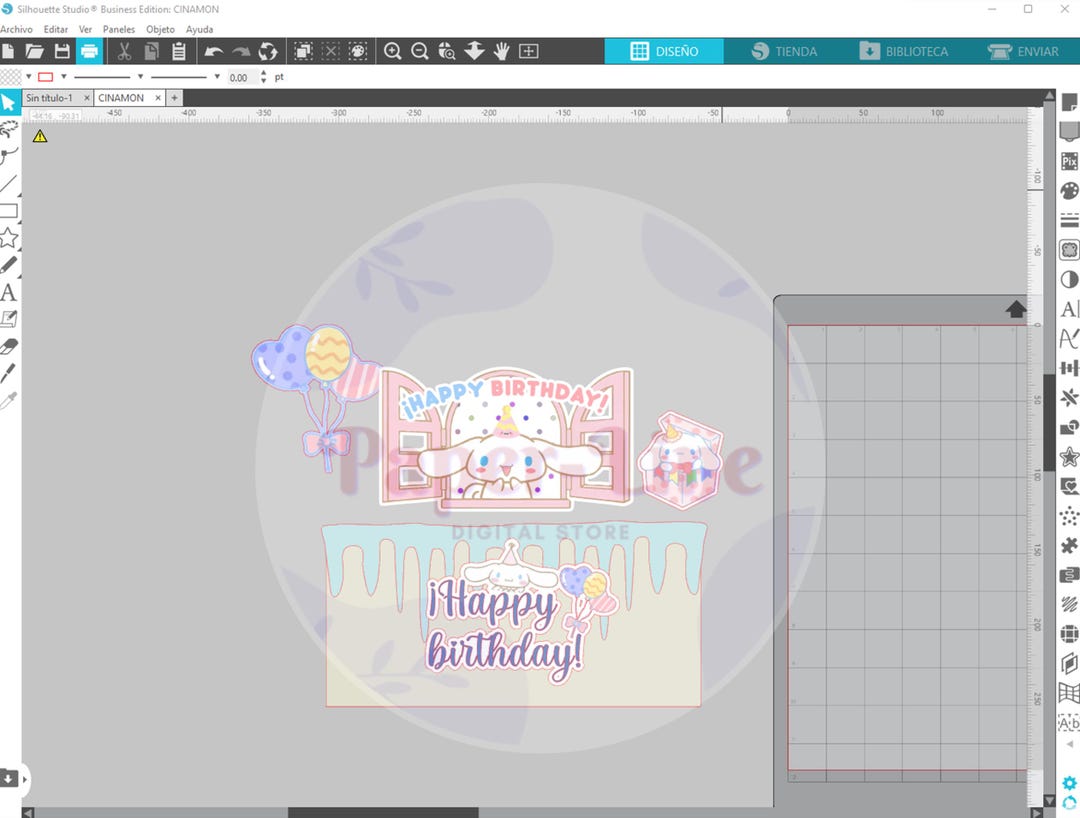 Cake Topper Kawai Kitty-svg-png Silhouette - Etsy