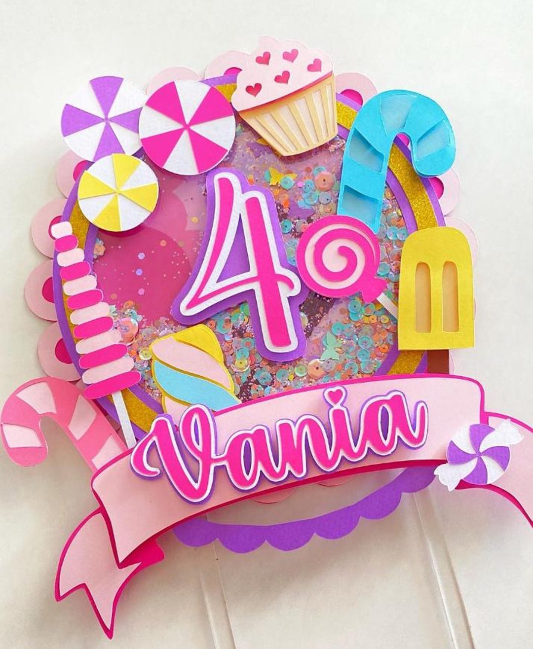 Candy Cake Topper-svg-png Silhouette - Etsy