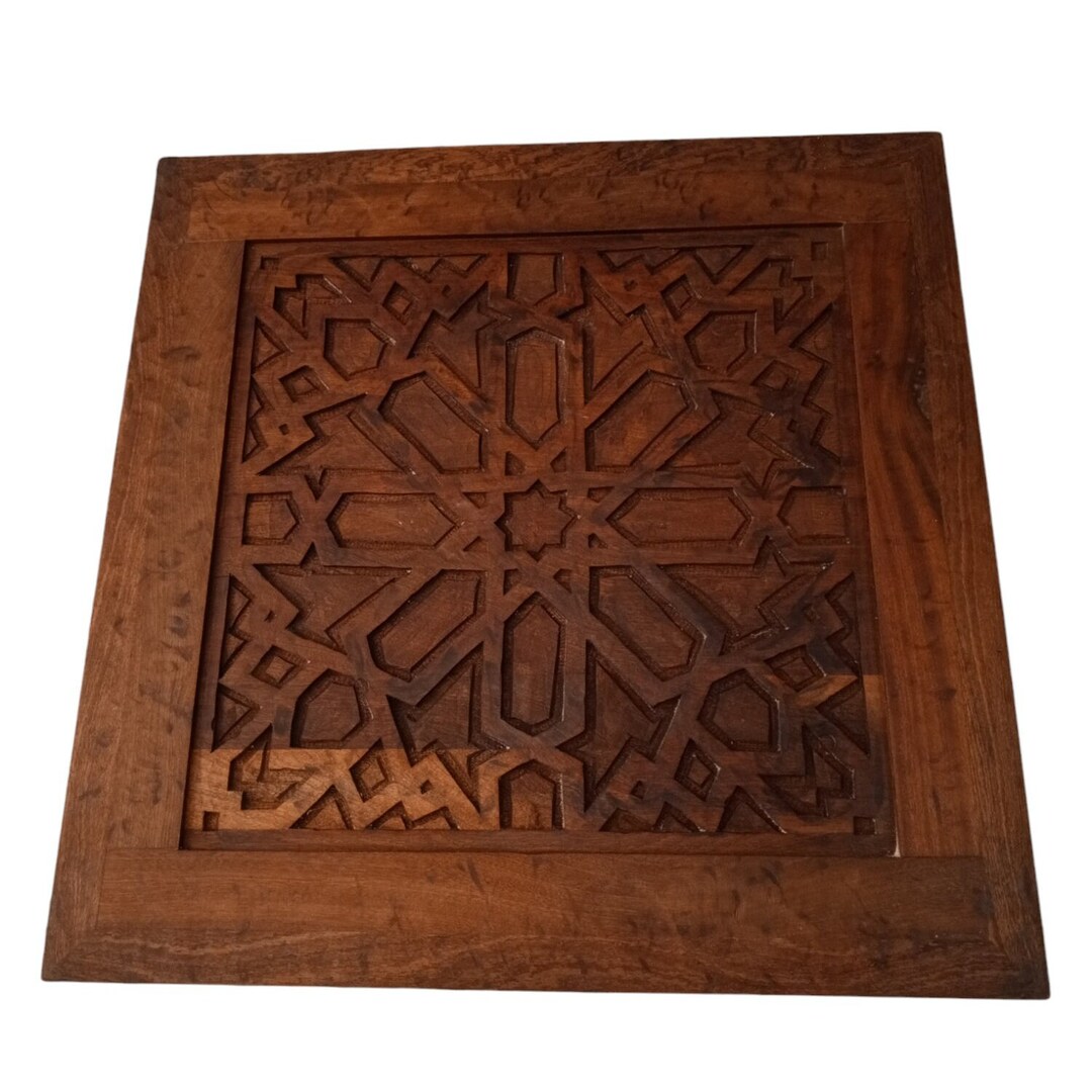 Handcrafted Engraved Ceiling Panel cashew Wood 40 Square - Etsy