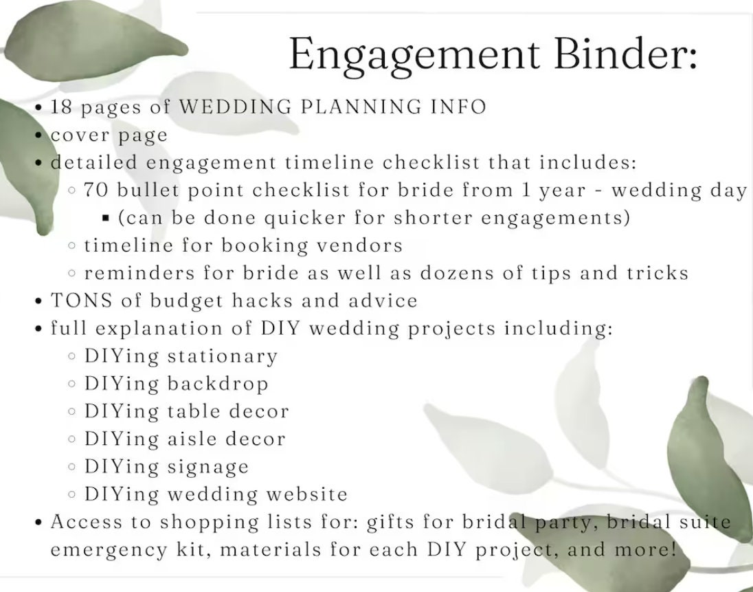 Full Engagement Planner Template - Etsy