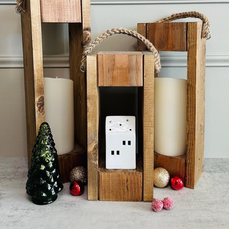 Rustic Natural Lantern - Etsy