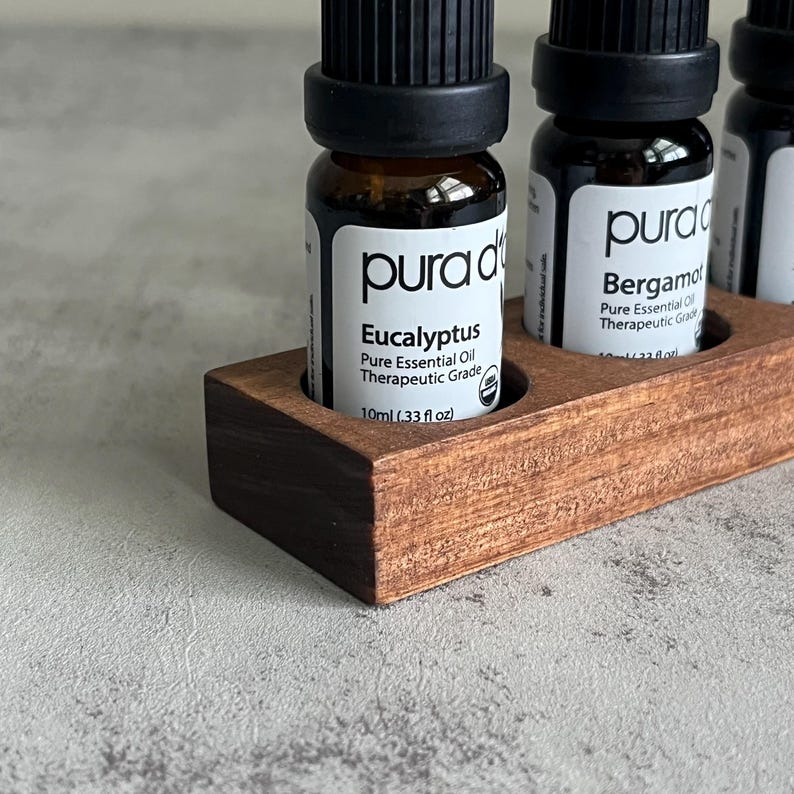 Wooden Essential Oil Storage Stand: Display Rack for Bottles, Shelf ...