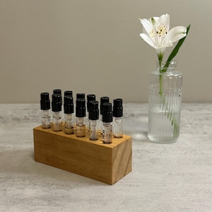 Solid Wood Perfume Sample Holder: Fragrance Organizer - Etsy