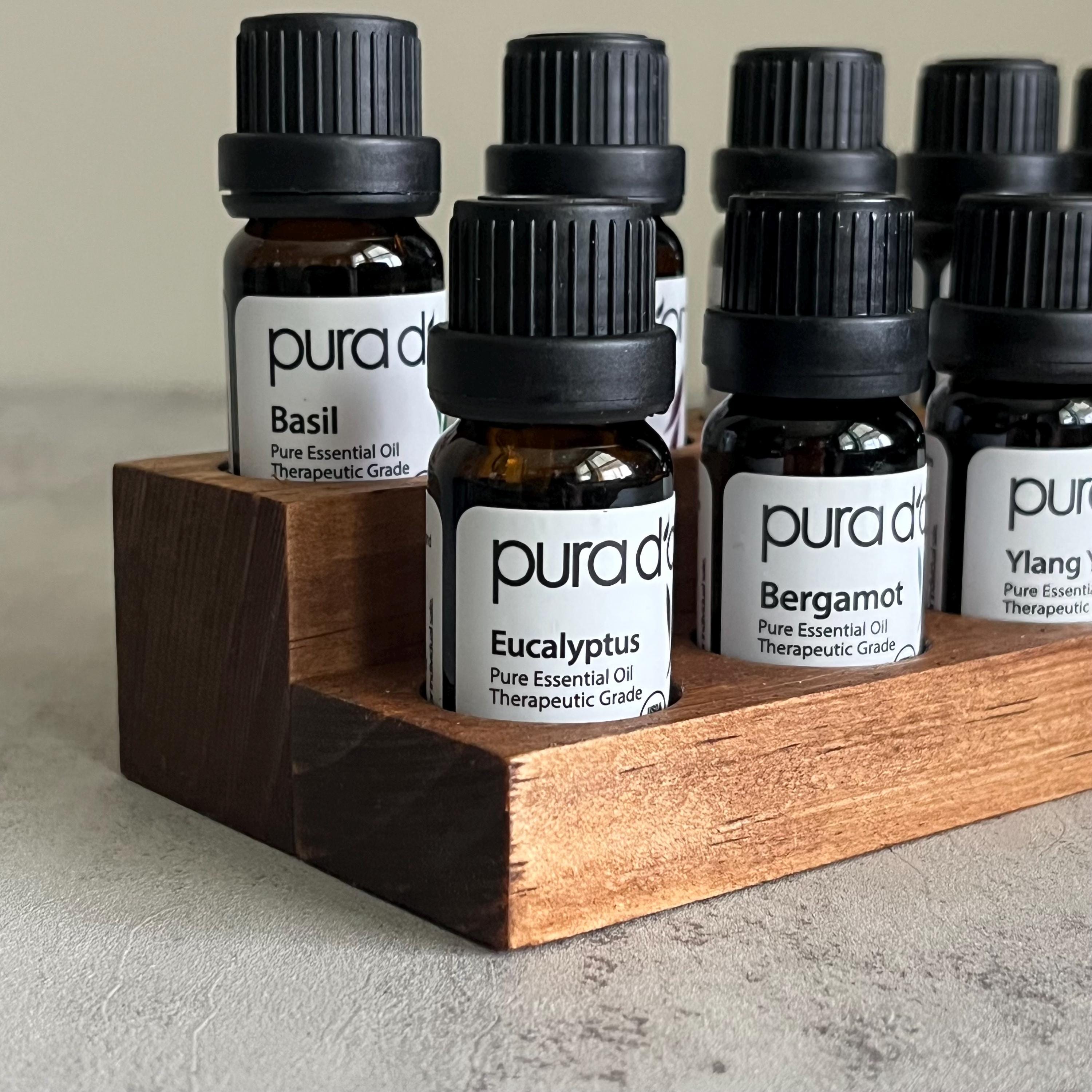 Wooden Essential Oil Storage Stand: Display Rack for Bottles, Shelf ...