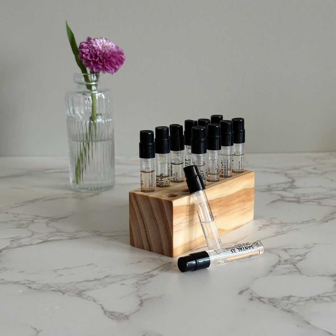 Perfume Sample Holder - Fragrance Organizer - Solid Wood - Perfect Gift ...