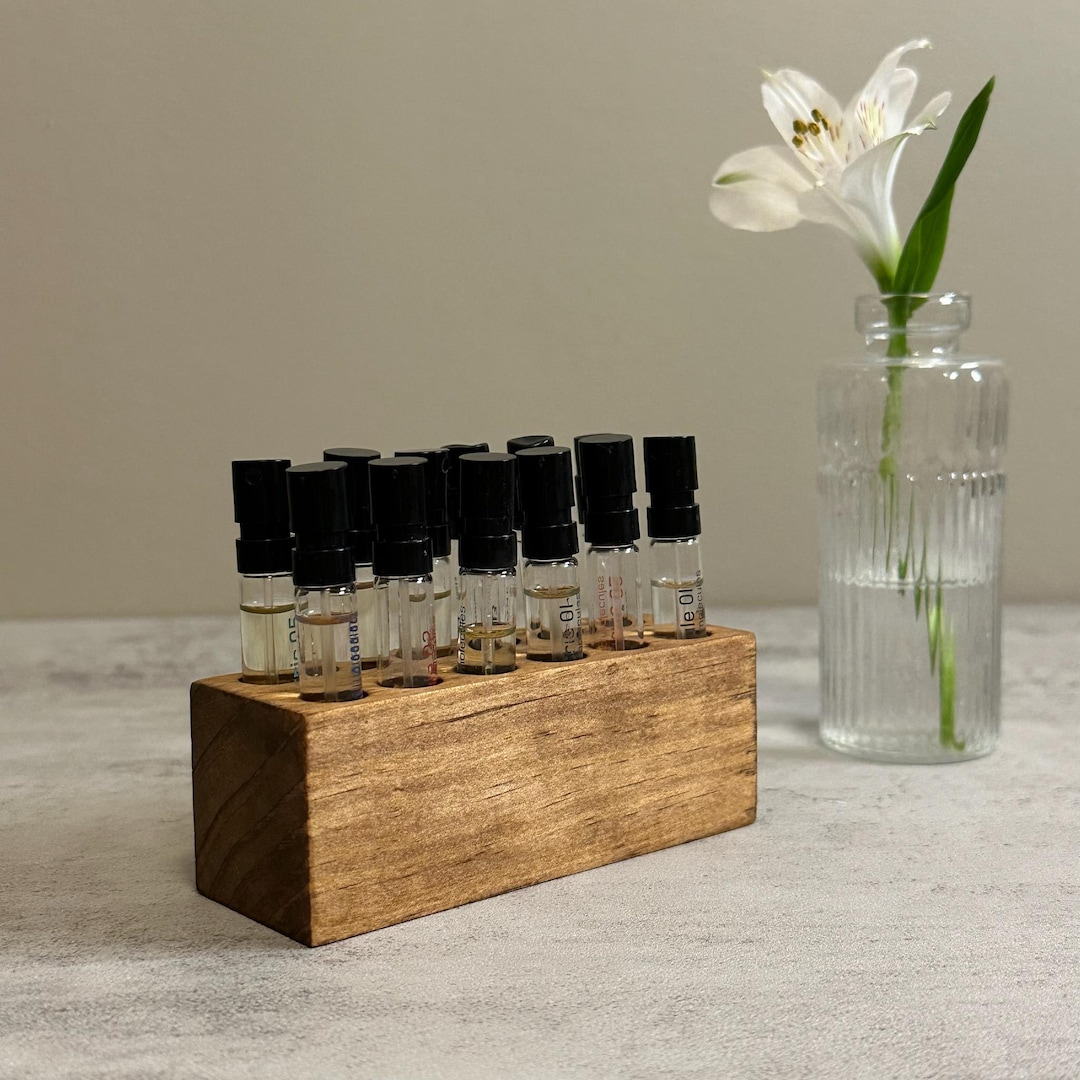 Perfume Sample Holder - Fragrance Organizer - Solid Wood - Perfect Gift ...