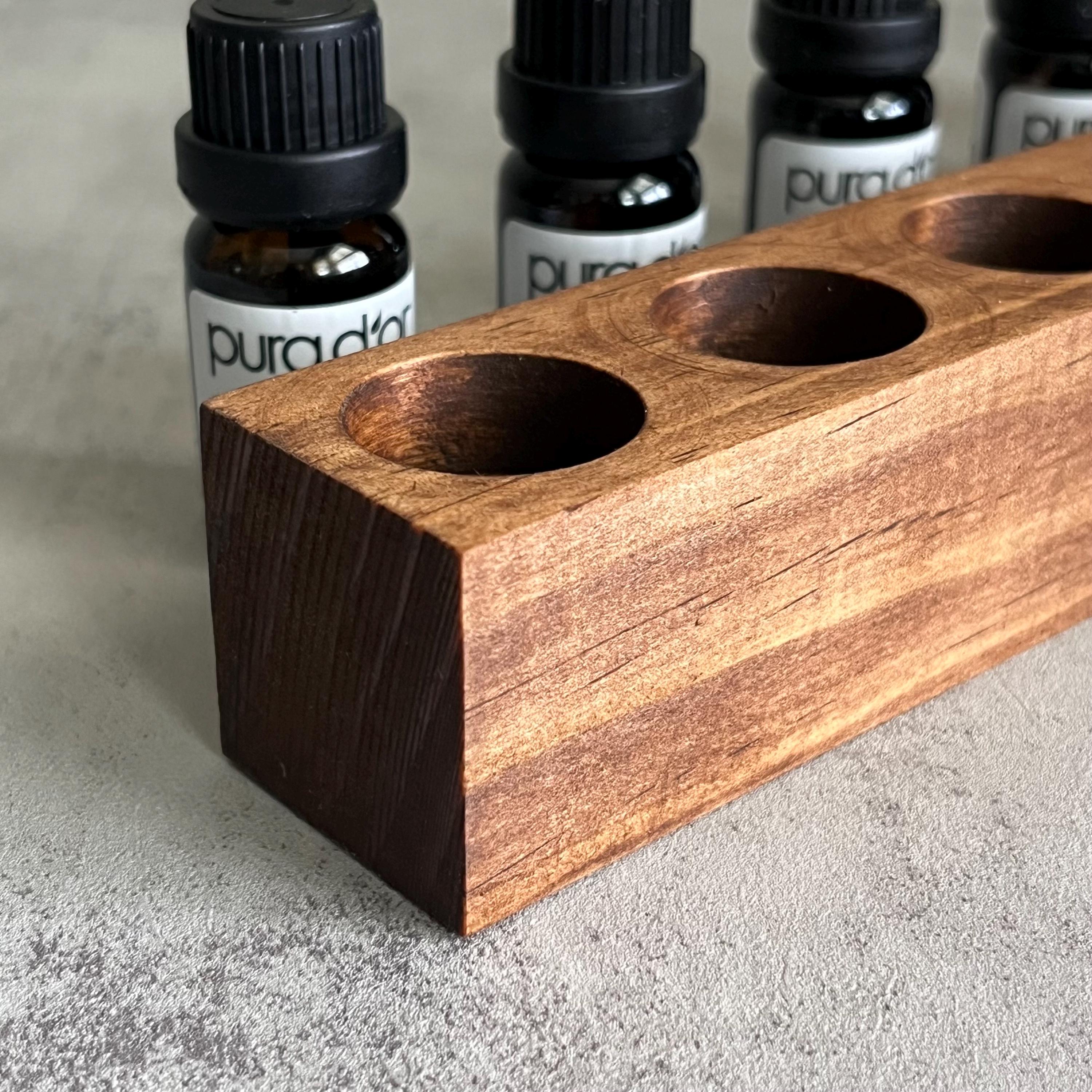 Wooden Essential Oil Storage Stand: Display Rack for Bottles, Shelf ...
