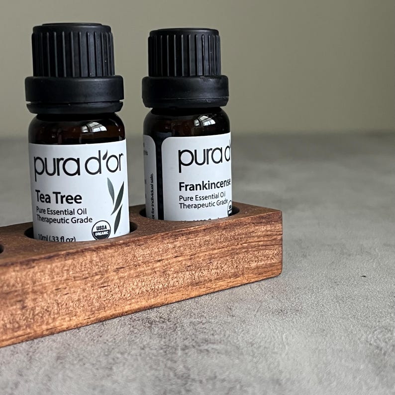 Wooden Essential Oil Storage Stand: Display Rack for Bottles, Shelf ...