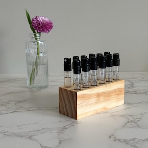 Solid Wood Perfume Sample Holder: Fragrance Organizer - Etsy