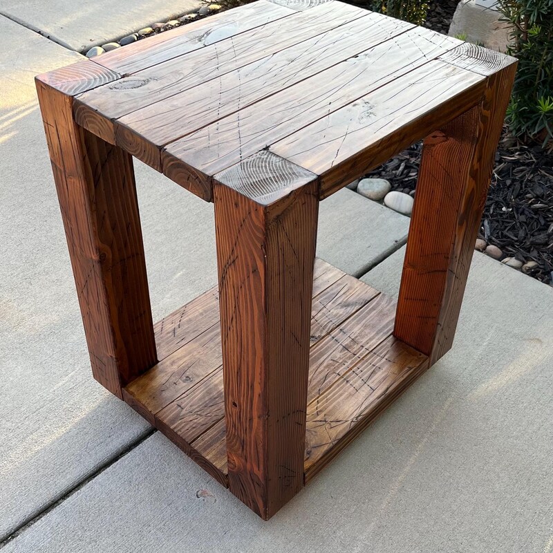 Rustic End Table - Etsy