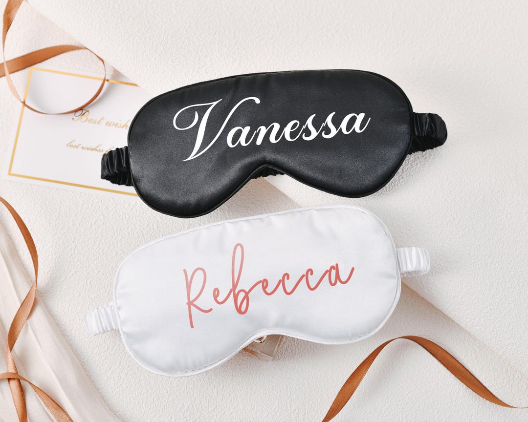 Customized Sleep Eye Mask, Ideal Bridesmaid Gift, Party Favor, Satin ...
