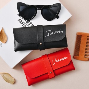 Custom PU Leather Eyeglass Case: Personalized Sunglass Protector - Etsy