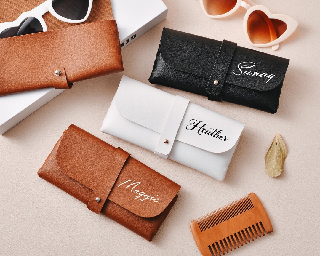 Custom PU Leather Eyeglass Case: Personalized Sunglass Protector - Etsy