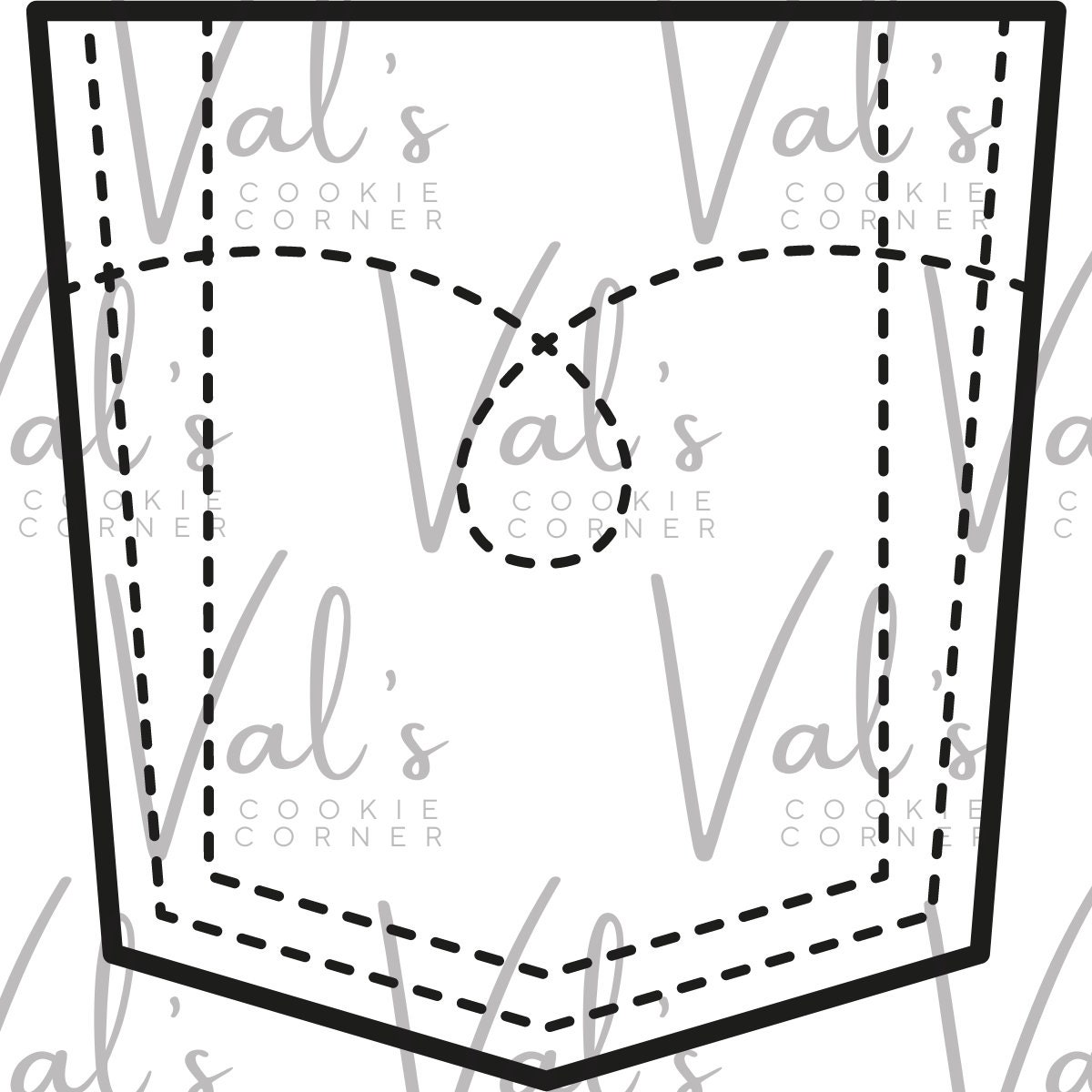 Denim Pocket STL File Instant Download, STL Cookie Cutter File - Etsy