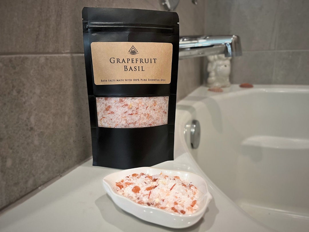 Grapefruit & Basil Bath Salts - Handmade With Pure Essential Oils ...