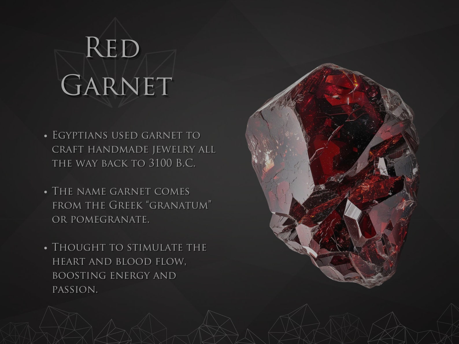 Red Garnet, Black Onyx & Poppy Jasper Bracelet - Genuine Natural ...