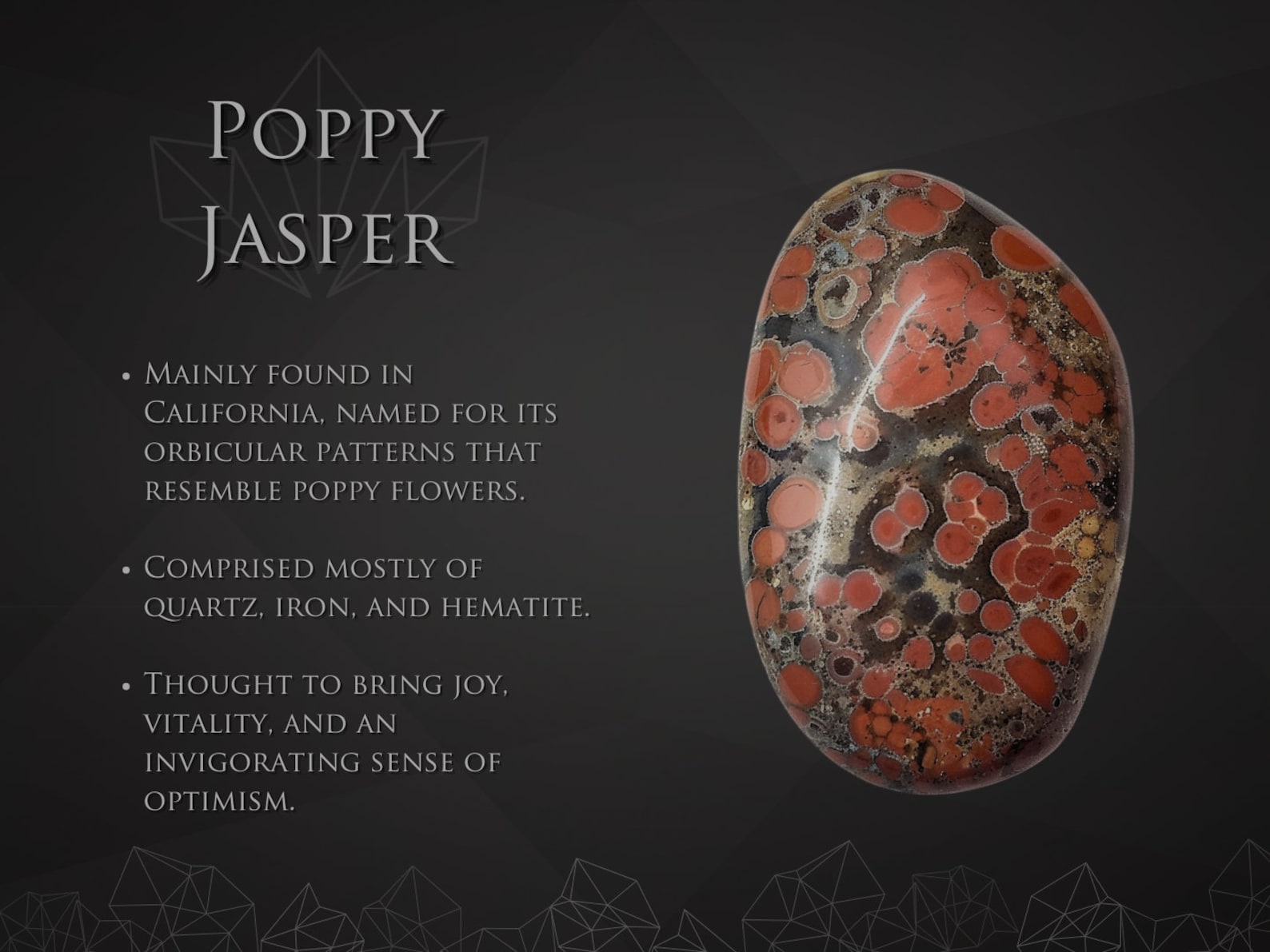 Red Garnet, Black Onyx & Poppy Jasper Bracelet - Genuine Natural ...