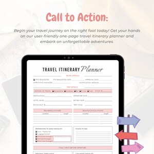Printable Travel Itinerary Planner PDF Digital Download - Etsy