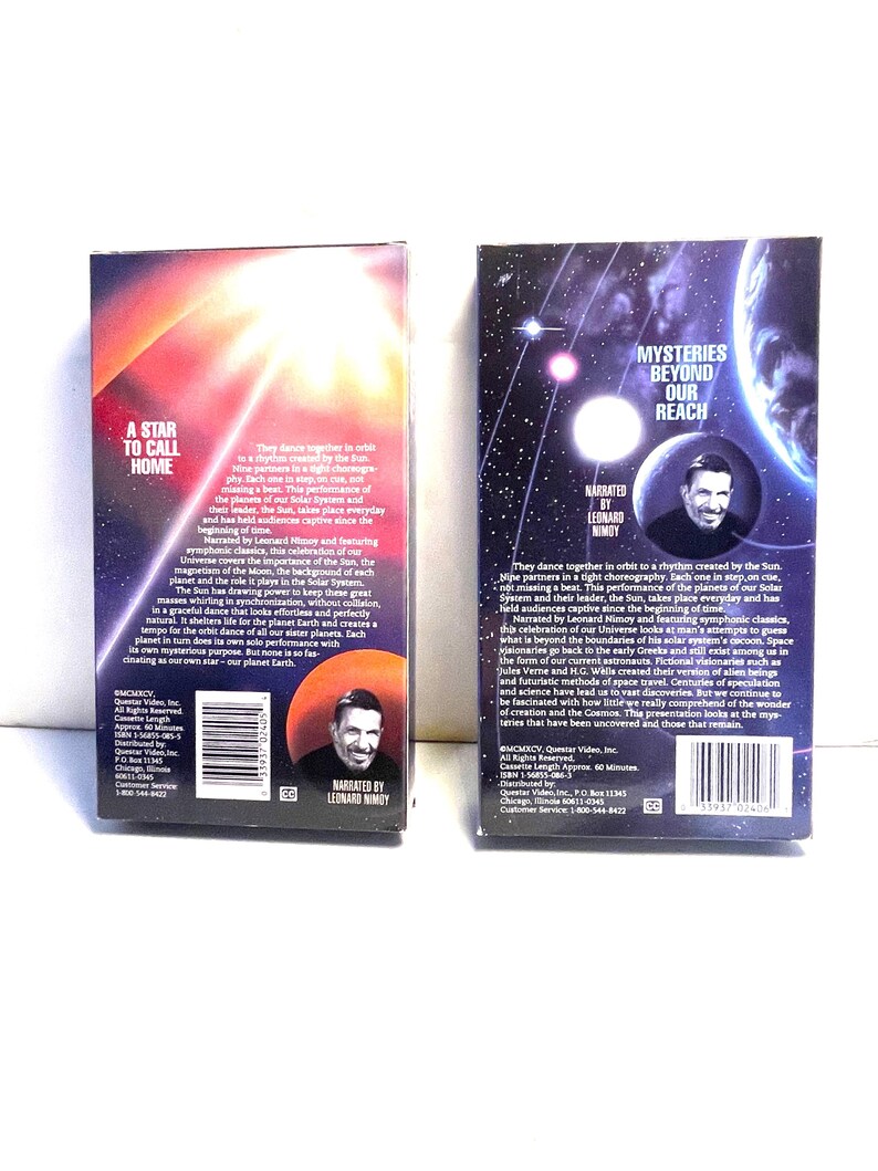 Symphony to the Planets Vhs-narrated by Leonard Nimoy-2 Tapes - Etsy