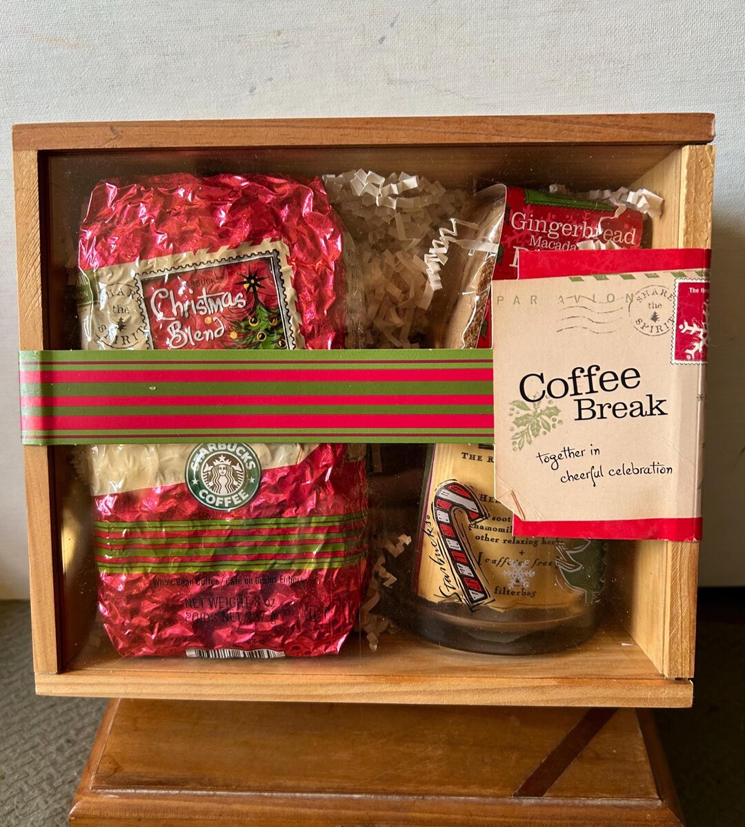 Vintage 2001 Starbucks Coffee Holiday Christmas Mug Gift Box New Old ...