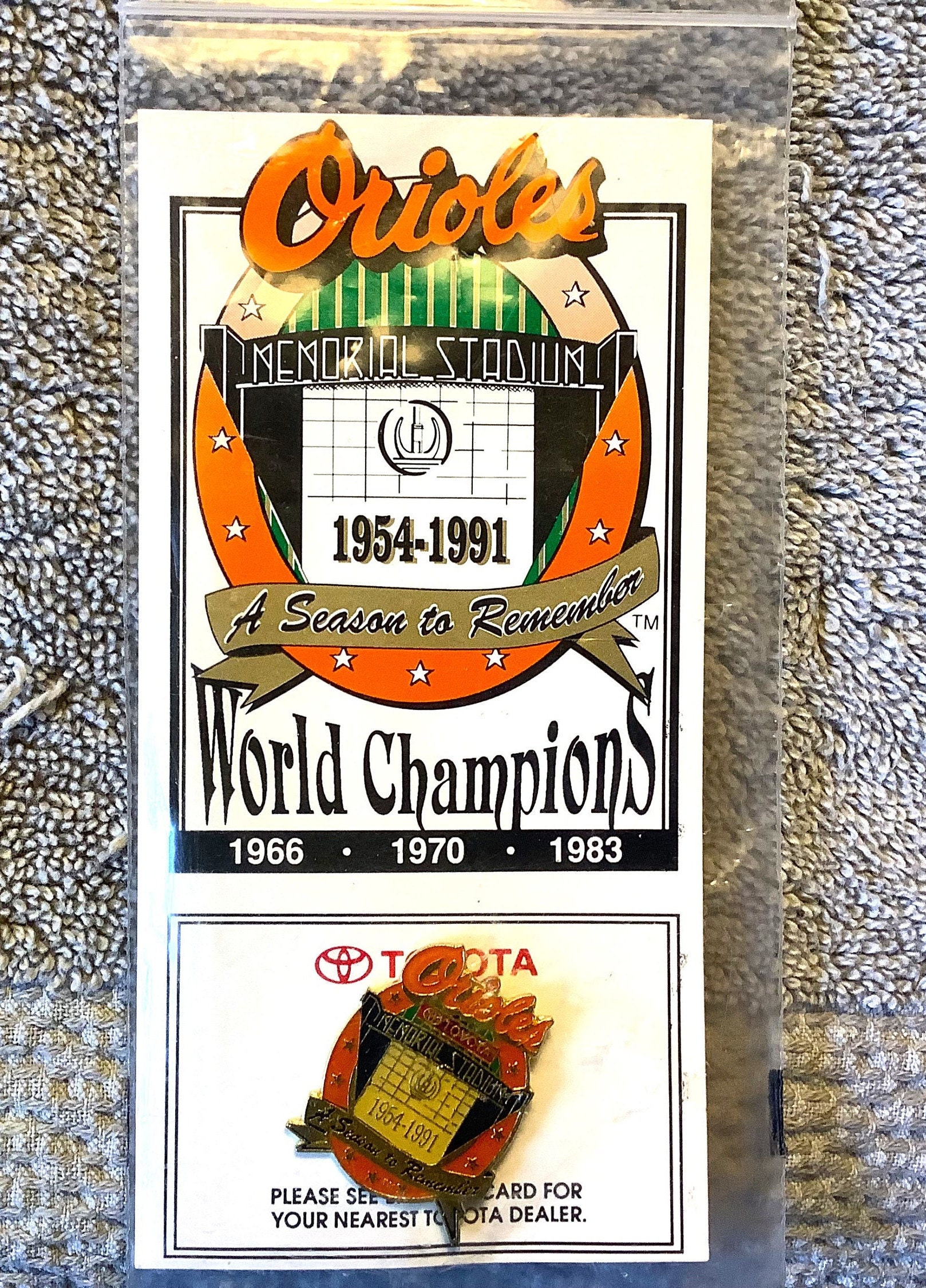 1992 Baltimore Orioles MLB World Series and Memorial Stadium Limited ...