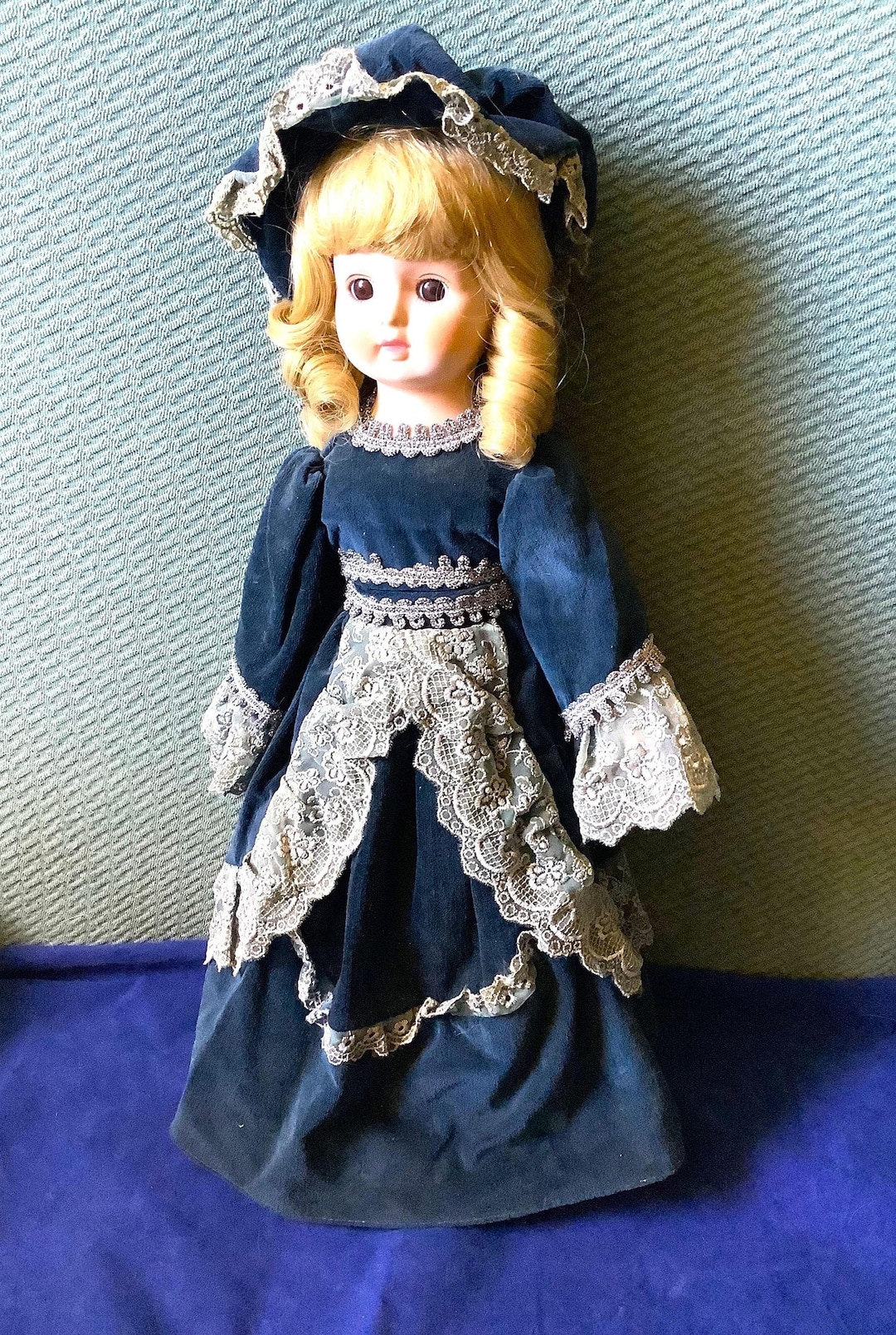 Vintage Porcelain Musical Doll: 18 Inch, Plays "you Light up My Life ...