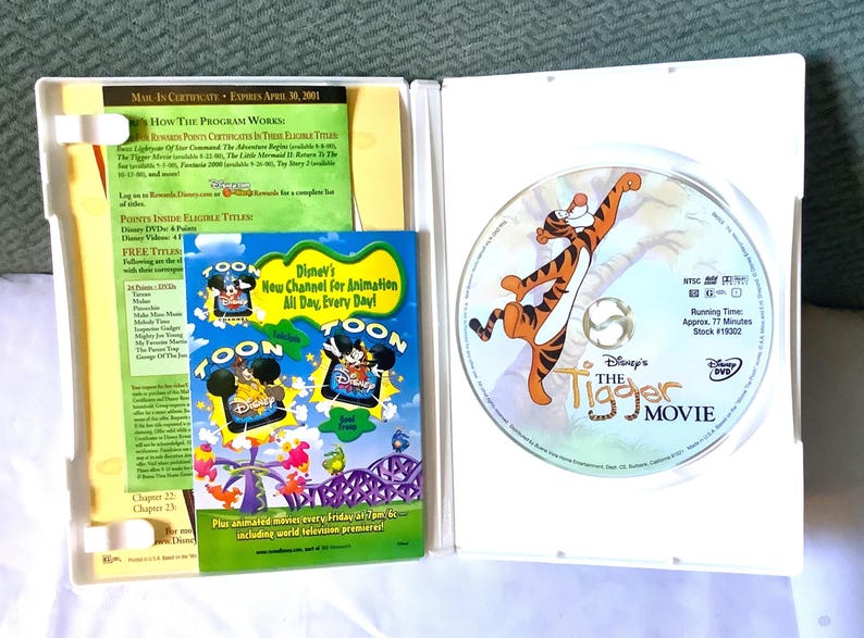 Disneys ,the Tigger Movie, DVD, 2000, With Winnie ,the Pooh - Etsy
