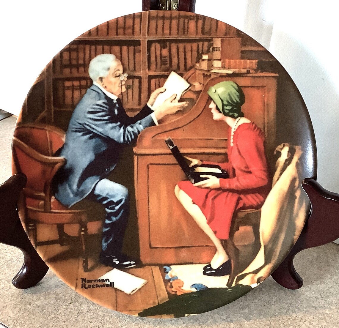 Vintage 1986 Norman Rockwell Heritage Series the Professor Plate - Etsy