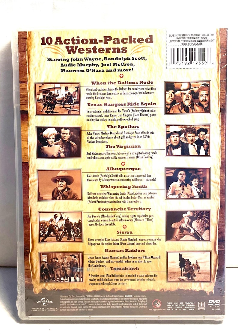 Classic Westerns: 10 Movie Collection [3 Discs] Sealed New - Etsy
