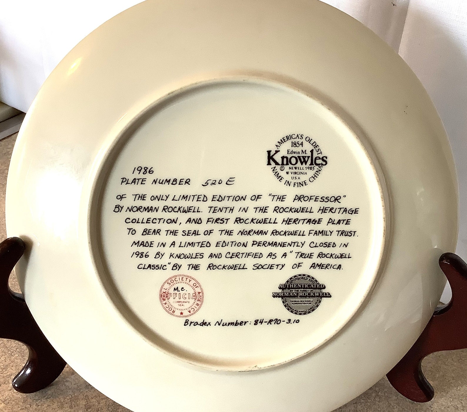 Vintage 1986 Norman Rockwell Heritage Series the Professor Plate - Etsy
