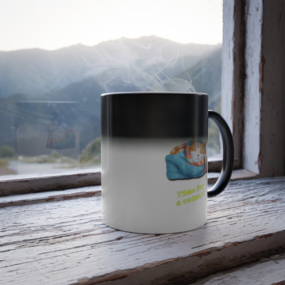 Catnap Color Changing Coffee Mug for Cat Lovers and Anyone Facing ...