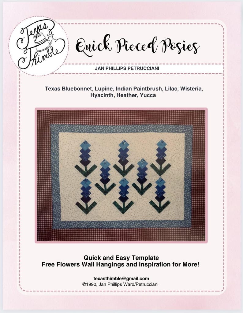 Texas Bluebonnet Quilt Block Pattern: Flower Quilt (digital Download ...