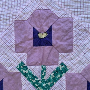 Pansy Quilt Pattern, Easy Sewing Flower Block Instructions (PDF Pattern ...