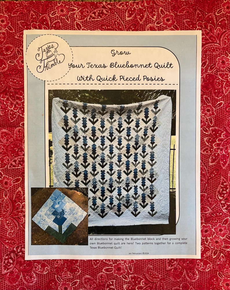 Grow Your Texas Bluebonnet Quilt With Quick Pieced Posies! COMBINED ...