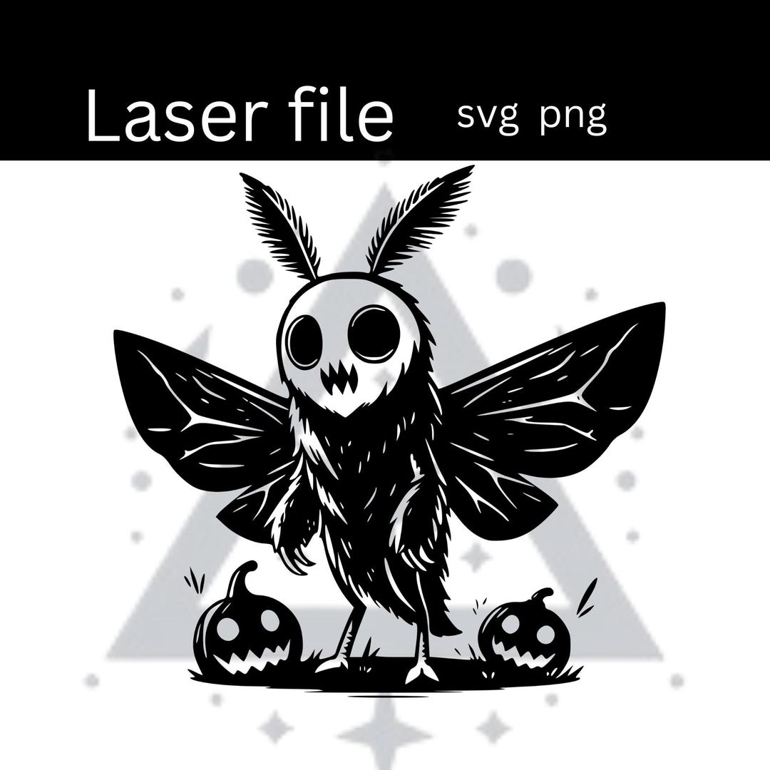 Halloween Mothman _ Cryptid _ PNG SVG Vector for Laser Engraving, T ...