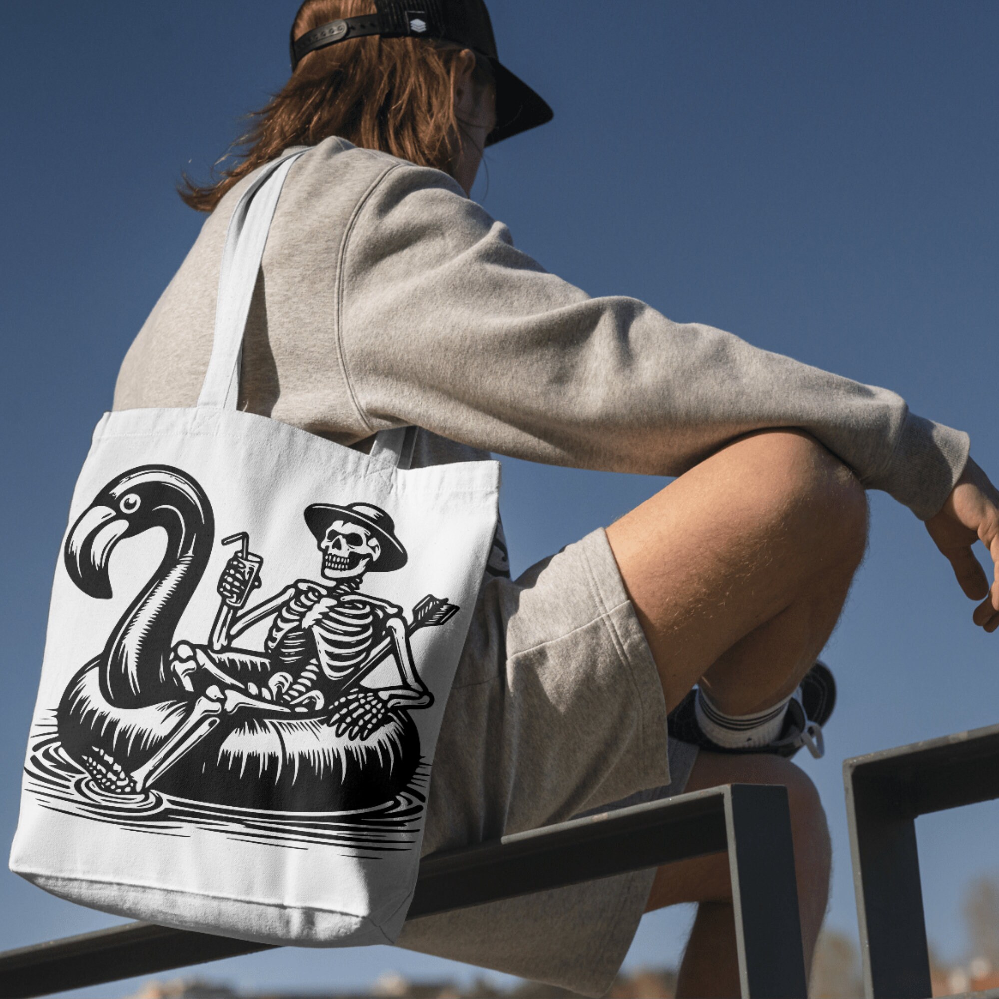 Pool Skeleton Summer Day Graphic _ PNG SVG Vector for Engraving Design ...