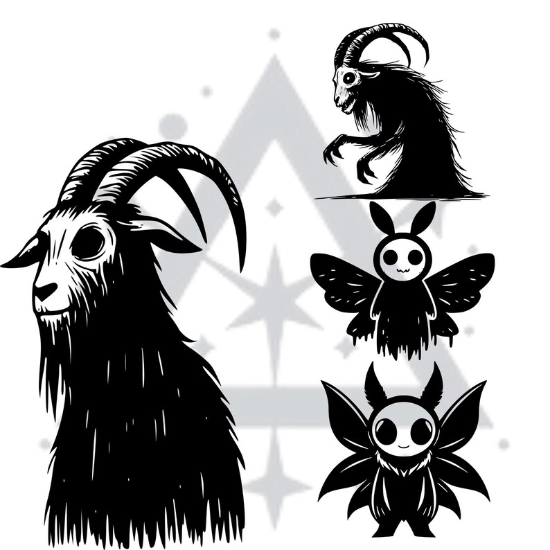 Cryptid Graphics Bundle_ PNG SVG Vector for T-shirts, Vinyl, Engravings ...