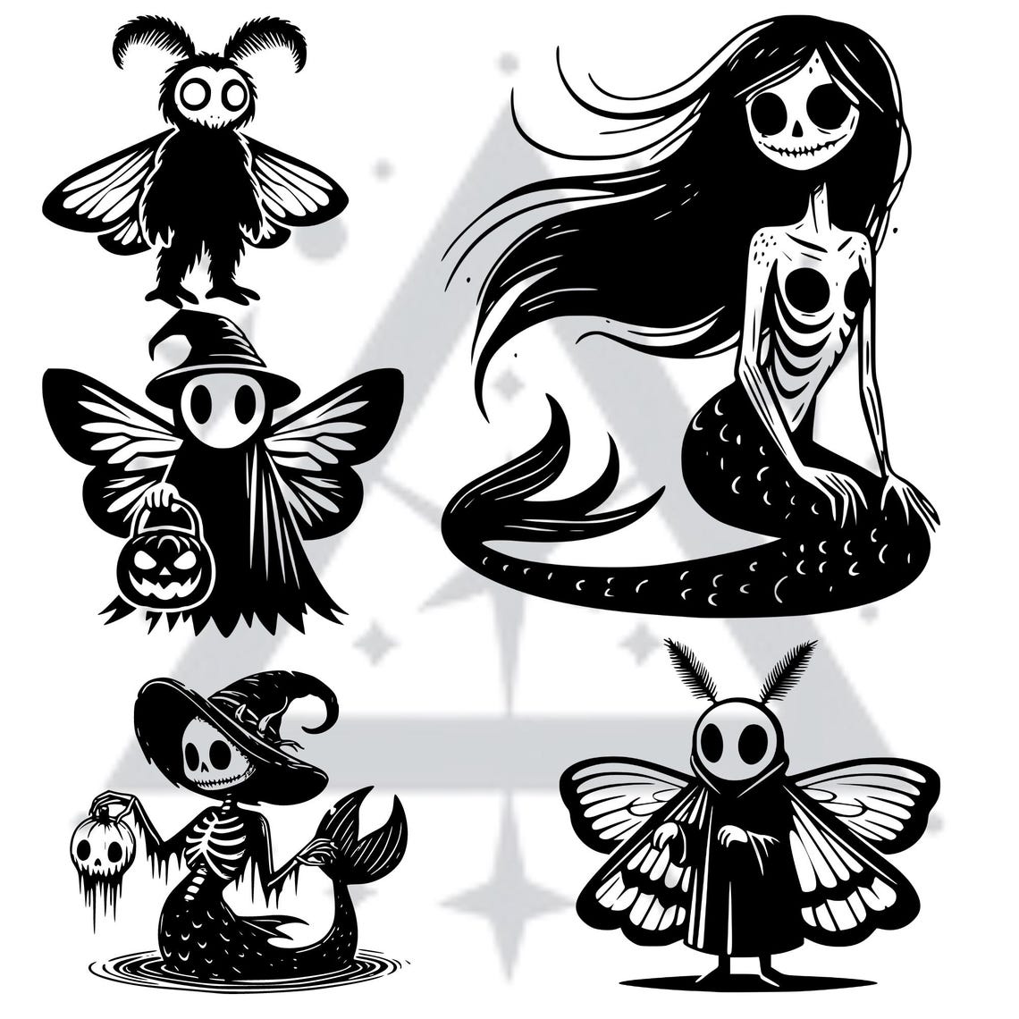 Cryptid Graphics Bundle_ PNG SVG Vector for T-shirts, Vinyl, Engravings ...