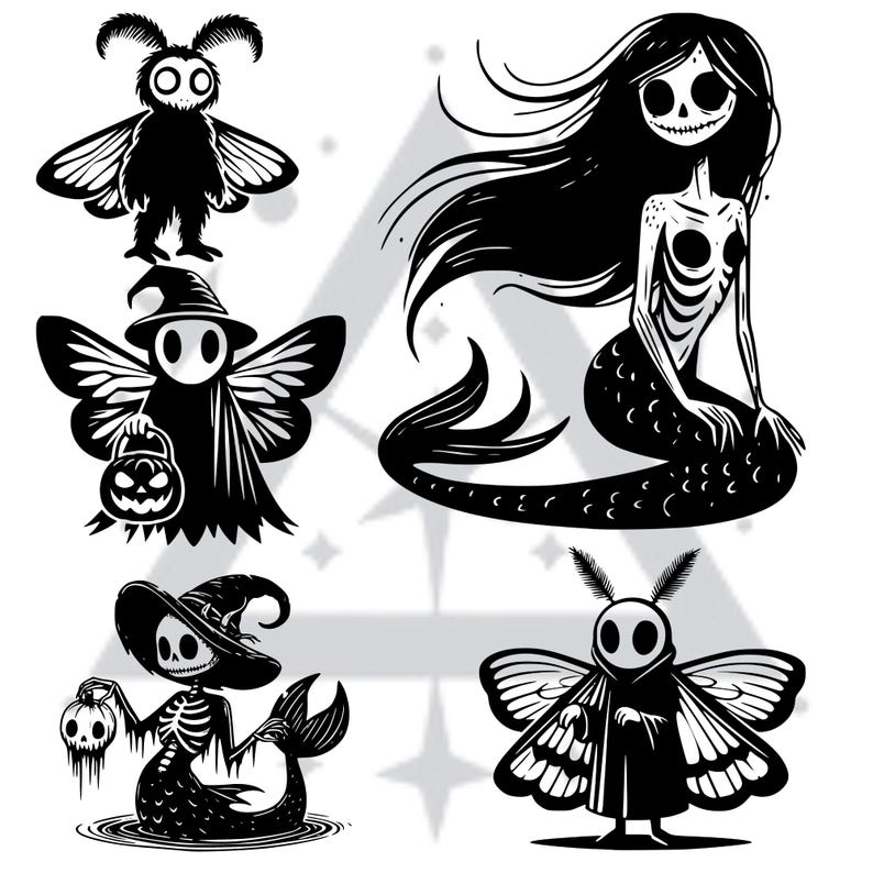 Cryptid Graphics Bundle_ PNG SVG Vector for T-shirts, Vinyl, Engravings ...