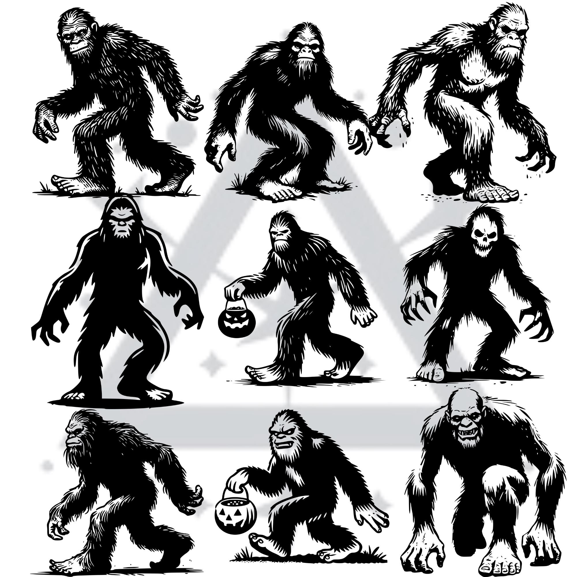 Cryptid Graphics Bundle_ PNG SVG Vector for T-shirts, Vinyl, Engravings ...