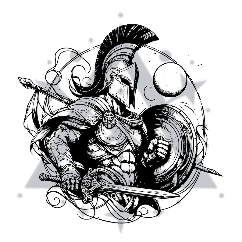 Fantasy Knight DND Graphics _ PNG SVG Vector for Engraving _ T-shirt ...