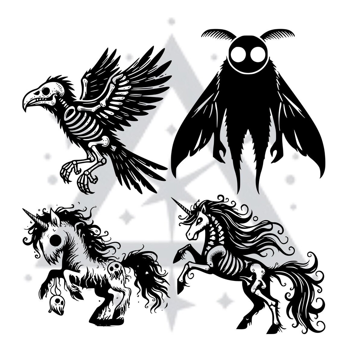 Cryptid Graphics Bundle_ PNG SVG Vector for T-shirts, Vinyl, Engravings ...