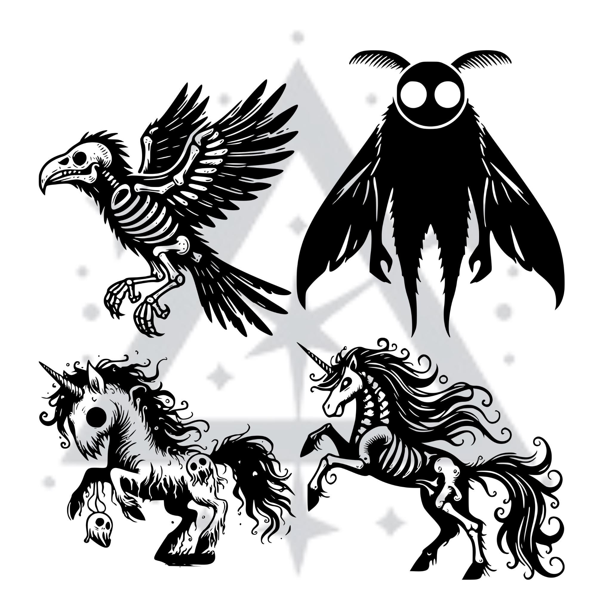 Cryptid Graphics Bundle_ PNG SVG Vector for T-shirts, Vinyl, Engravings ...