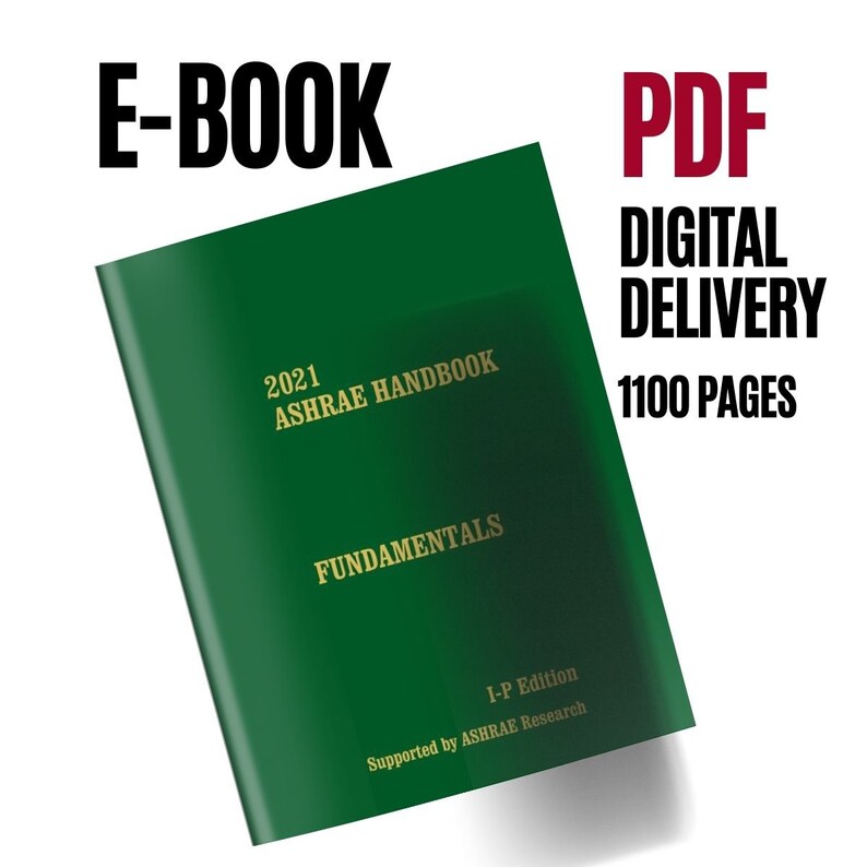 2021 Ashrae Handbook Fundamentals I-P Edition PDF Ebook Green Book - Etsy