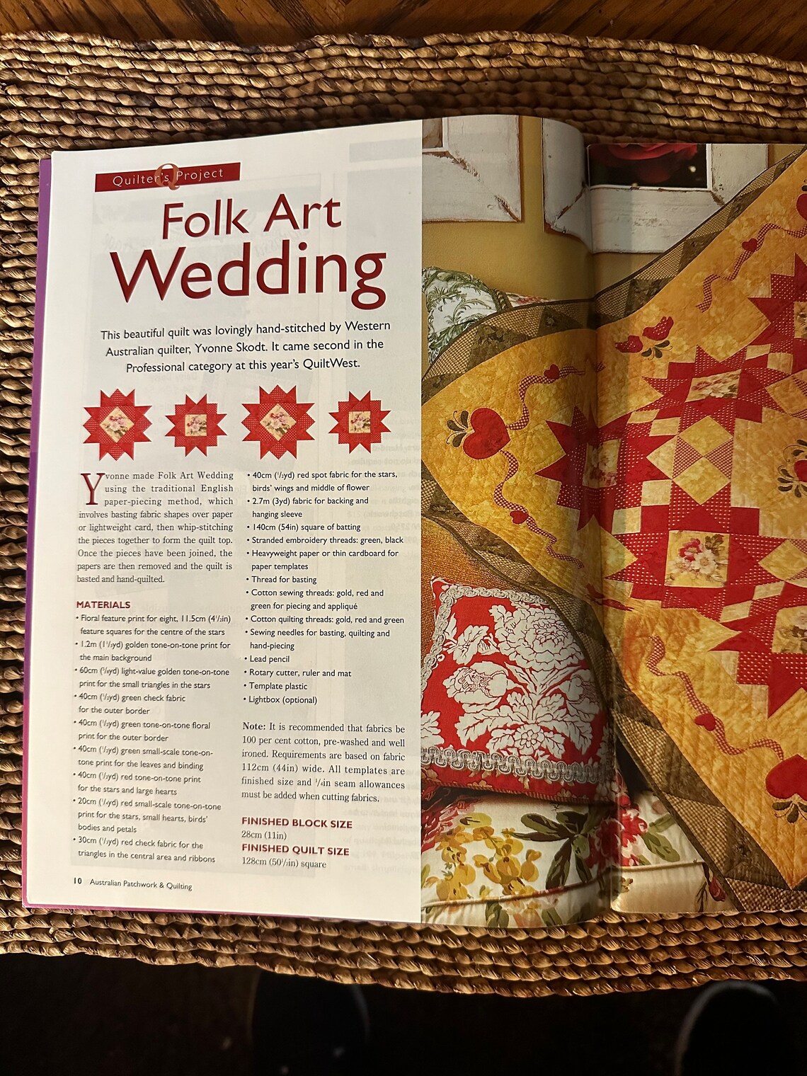 Australian Patchwork & Quilting Magazine Vol 10 No 6 Vintage 2002 - Etsy